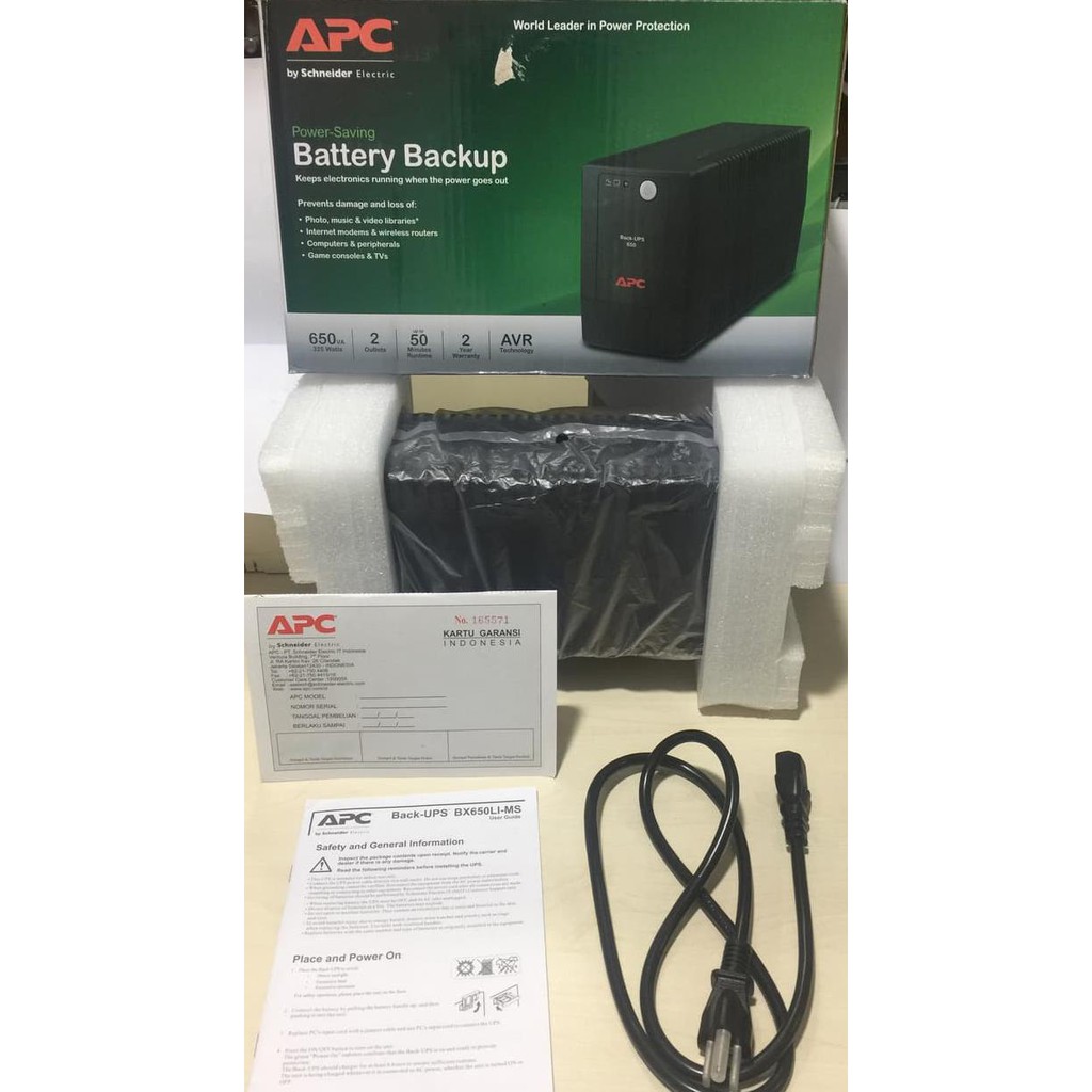 Jual UPS APC BX650LI-MS BACK-UPS,325 WATTS / 650 VA LINE INTERACTIVE ...