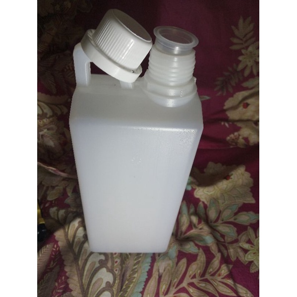 Jual botol jerigen 1000ml/ 1 liter plastik HDPE ada segel & tutup dalam ...