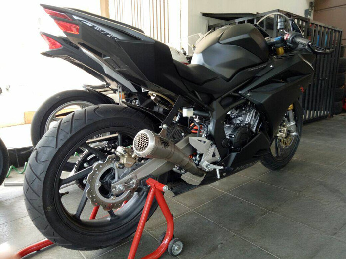 Jual knalpot r9 gp series titanium cbr250 rr / r25 / mt25 / ninja 250 ...