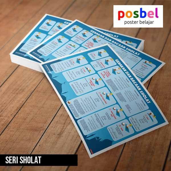 Jual Poster Sholat Gambar Lengkap Gerakan dan Bacaan Posbel Belajar ...
