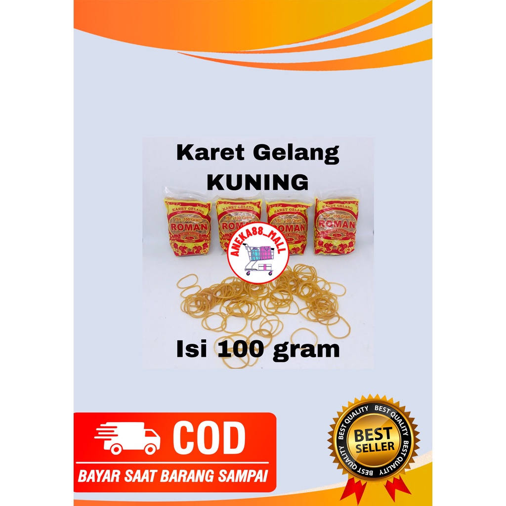 Jual KARET GELANG ROMAN KUNING @ 100GRAM HARGA MURAH | Shopee Indonesia