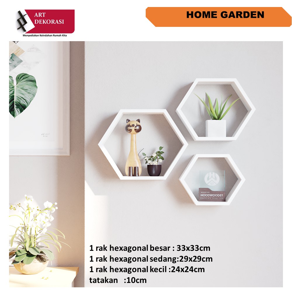 Jual rak dinding tempel gantung rak hexagonal minimalis | Shopee Indonesia