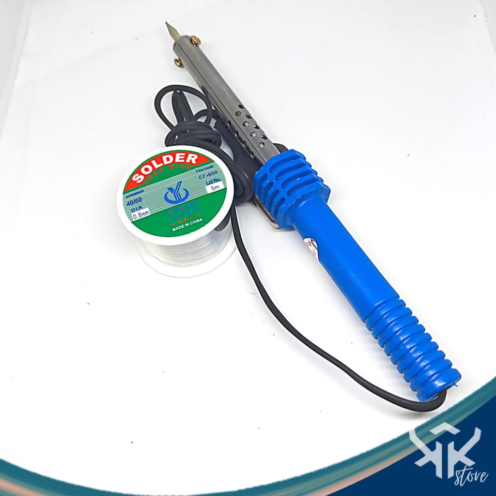 Jual 1 Set Solder 40W Gagang Plastik 1 Set Solder + Timah 10m | Shopee ...