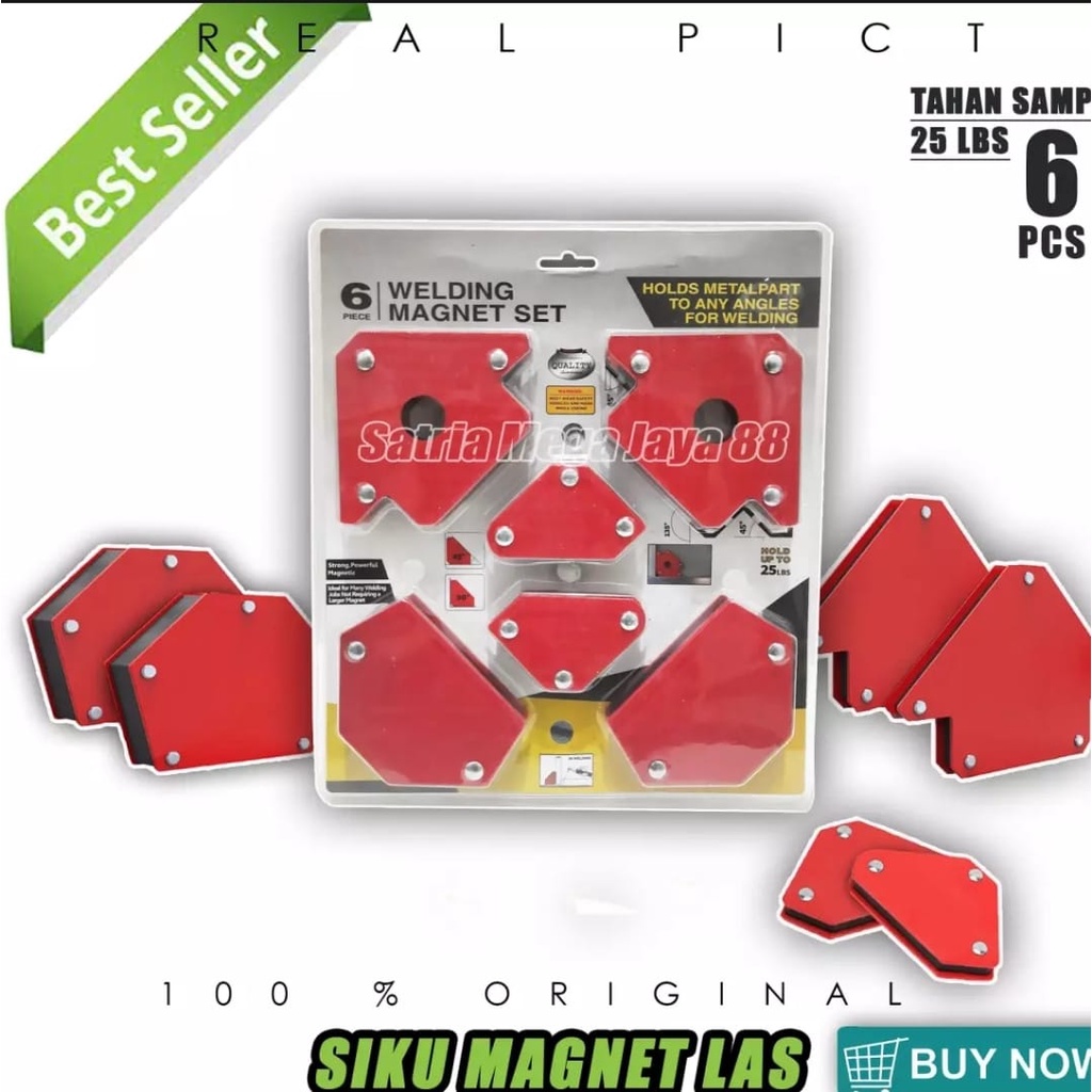 Jual SIKU MAGNET LAS 2INCH SET 4PCS 3 INCH 25LBS KDK / MAGNETIC WELDING ...