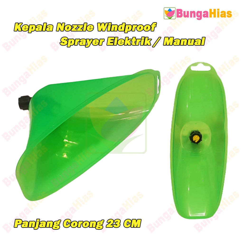 Jual Nozzle Pipih Windproof 23 Cm Kepala Sprayer Manual Elektrik Spray ...
