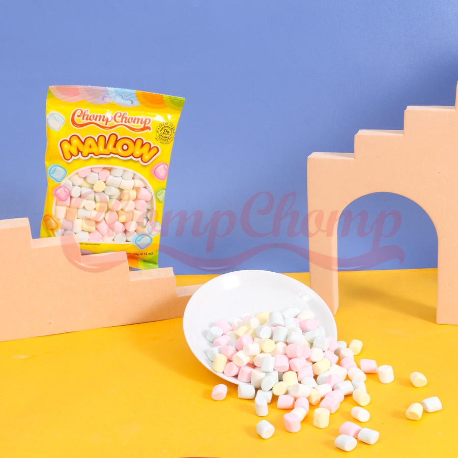 Jual Chompchomp Mini Mallow 60gr Chomp Marshmallow Kecil Warna-Warni ...