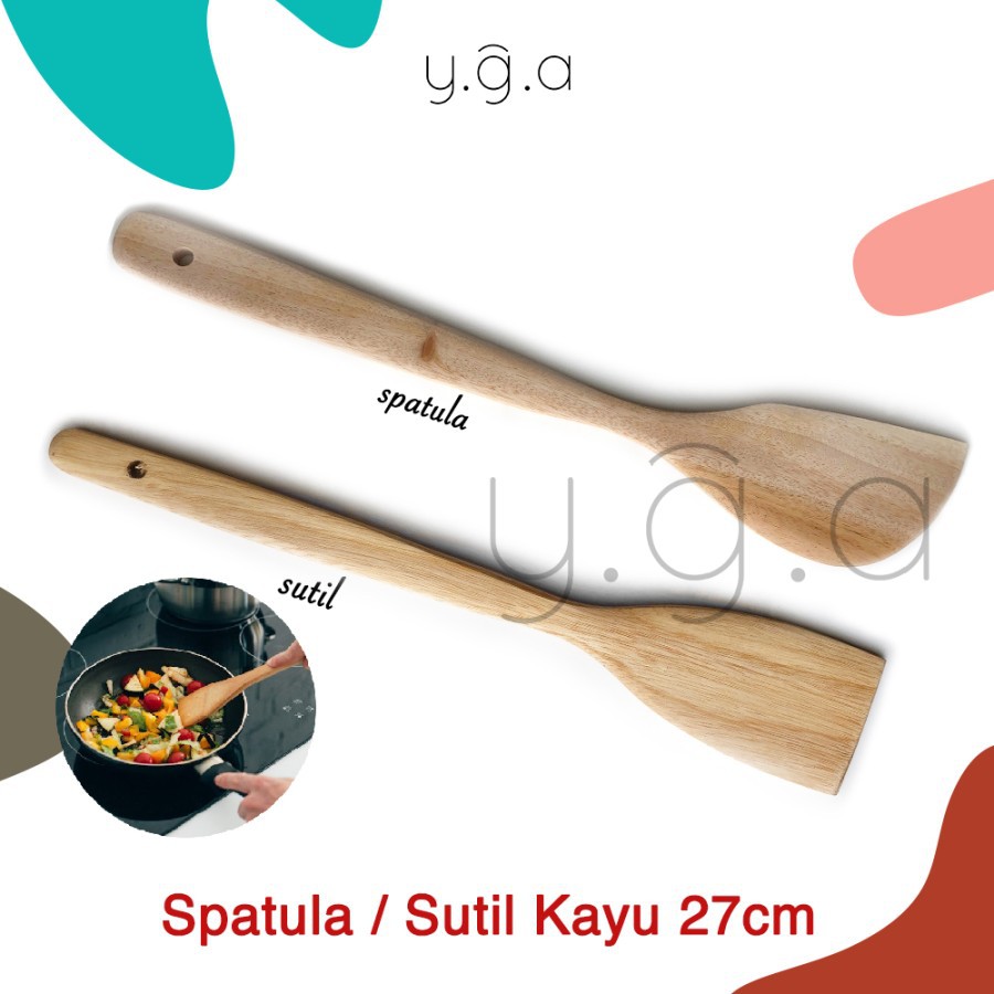 Jual Spatula Sutil Kayu / Wooden Spatula 27cm - Sutil | Shopee Indonesia