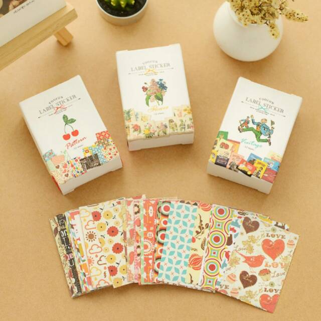 Jual Vintage Label Sticker Pack | Shopee Indonesia