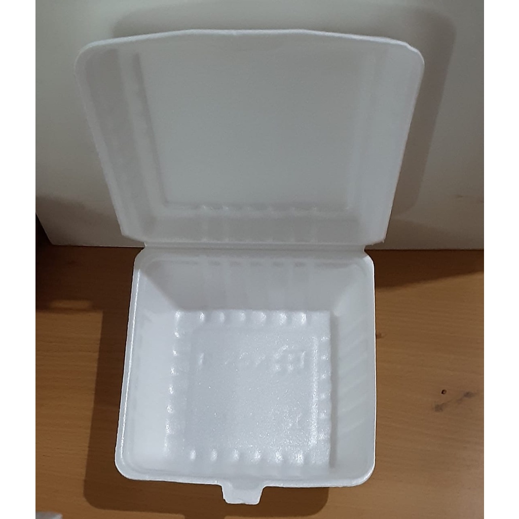 Jual STEROFOAM BURGER - SEBLAK / FOAM KOTAK NASI POLOS / SEKAT | Shopee ...