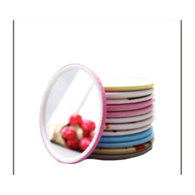 Jual Travel cermin kaca makeup mini bulat karakter dandan praktis di ...