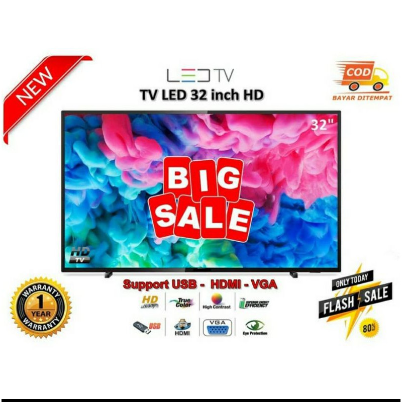 Jual TV LED MONITOR 32 inch 720P HD Support TV MONITOR USB HDMI ...