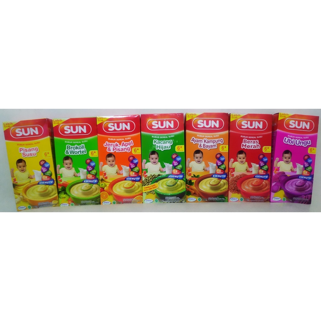 Jual SUN Bubur Sereal Susu 6+ Box (Kotak) | Shopee Indonesia