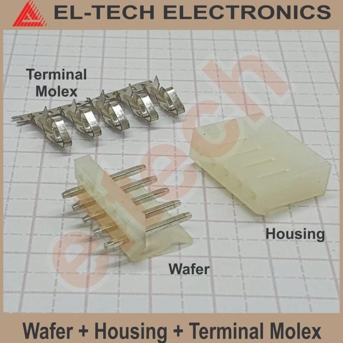 Jual 6 6P P 3.96mm 2400 Straight Connector Wafer Housing Konektor Lurus ...