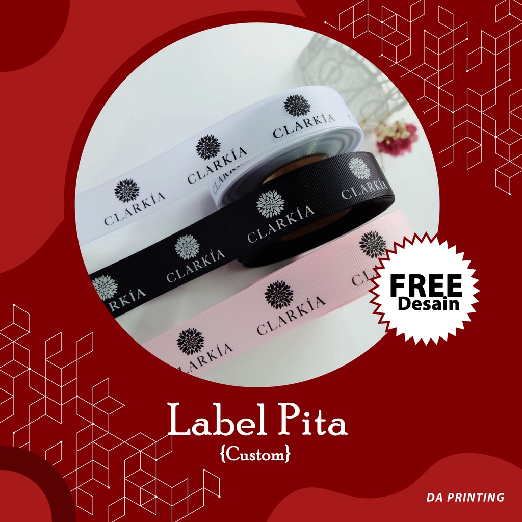 Jual [DA PRINTING] Label Pita Custom/ Label Pita Polyester/ Label Satin ...