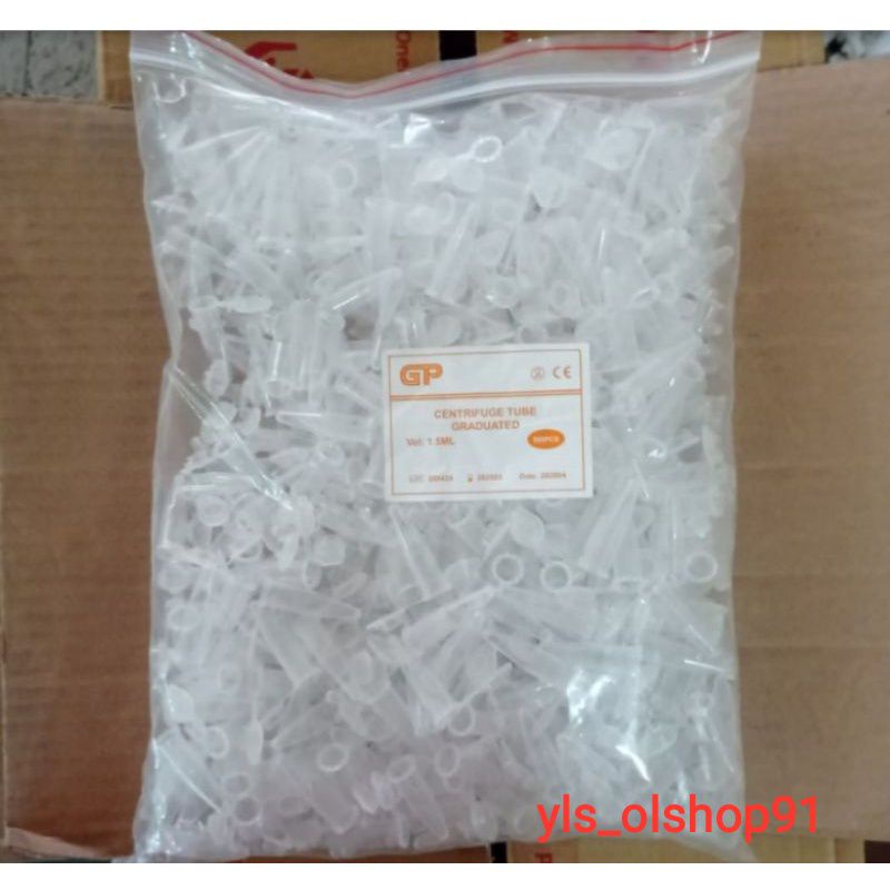 Jual tabung sampel cup centrifuge tube graduated 1,5ml / pcr tube 1,5ml ...