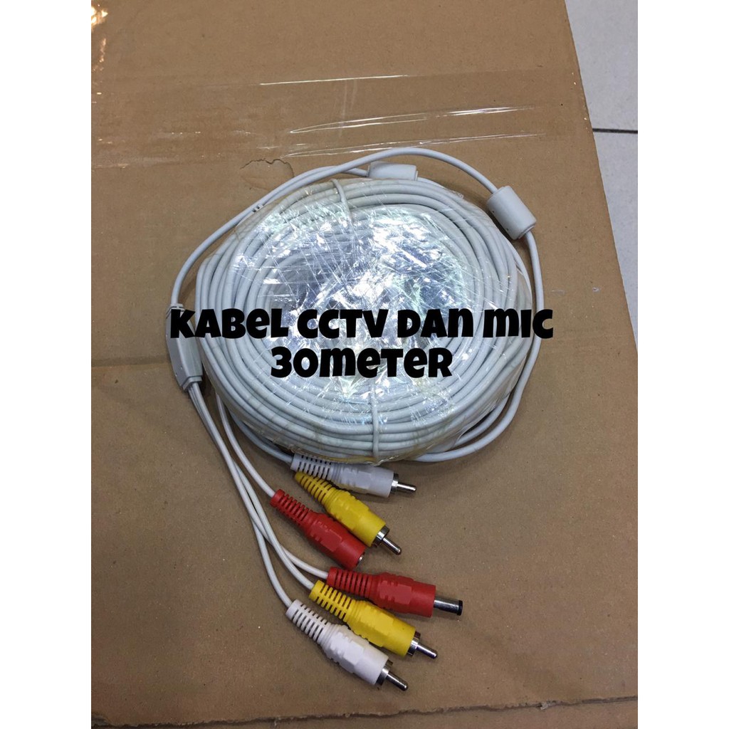 Jual KABEL CCTV 30METER SIAP PAKAI / KABEL JADI 30M AUDIO VIDEO ...