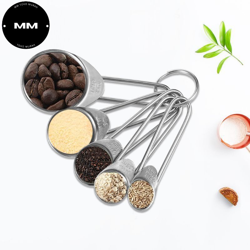 Jual sendok takar stainless set 5 / sendok ukur | Shopee Indonesia