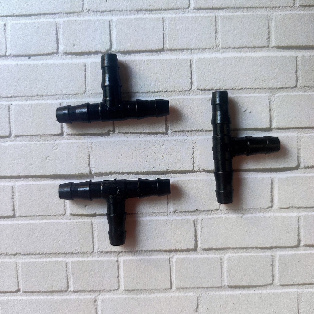 Jual Nepel Nepple Nipple Tee Konektor T PE 7mm - Hidroponik Fertigasi ...