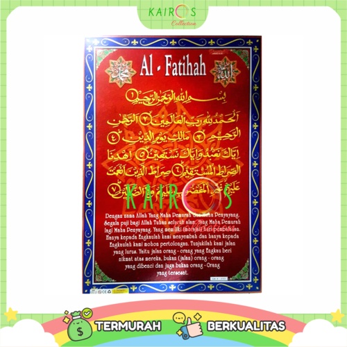Jual Poster Edukasi Anak Muslim Belajar Al Fatihah | Shopee Indonesia