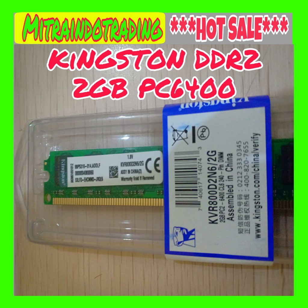 Jual RAM PC KINGSTON DDR2 2GB PC 6400 | Shopee Indonesia