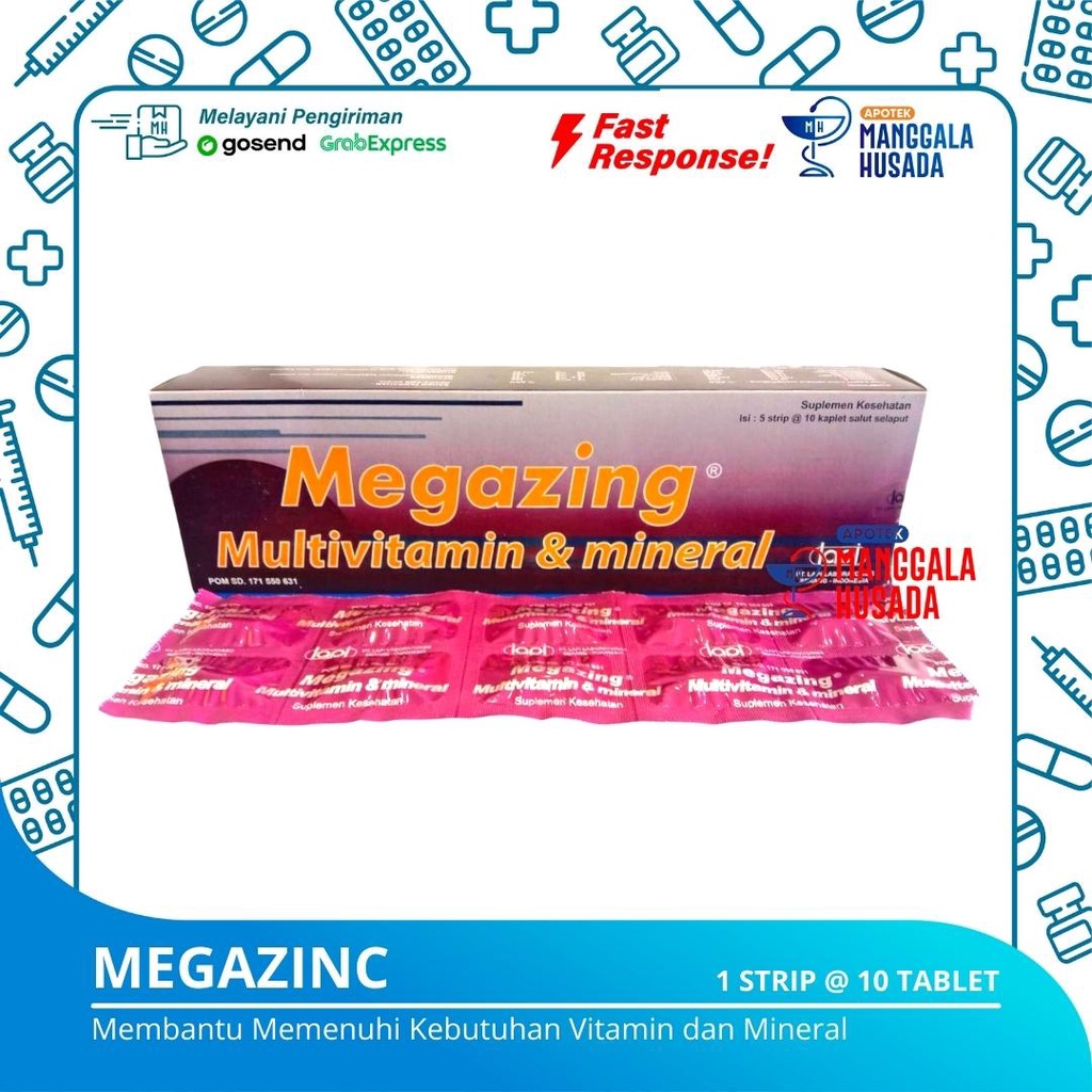 Jual MEGAZING MULTIVITAMIN DAN MINERAL PER STRIP @ 10 TABLET | Shopee ...