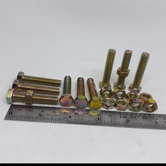 Jual GHM BAUT MUR HEX 8 x 40 BAUT SEKRUP SKRUP MUR BESI SERBAGUNA ...