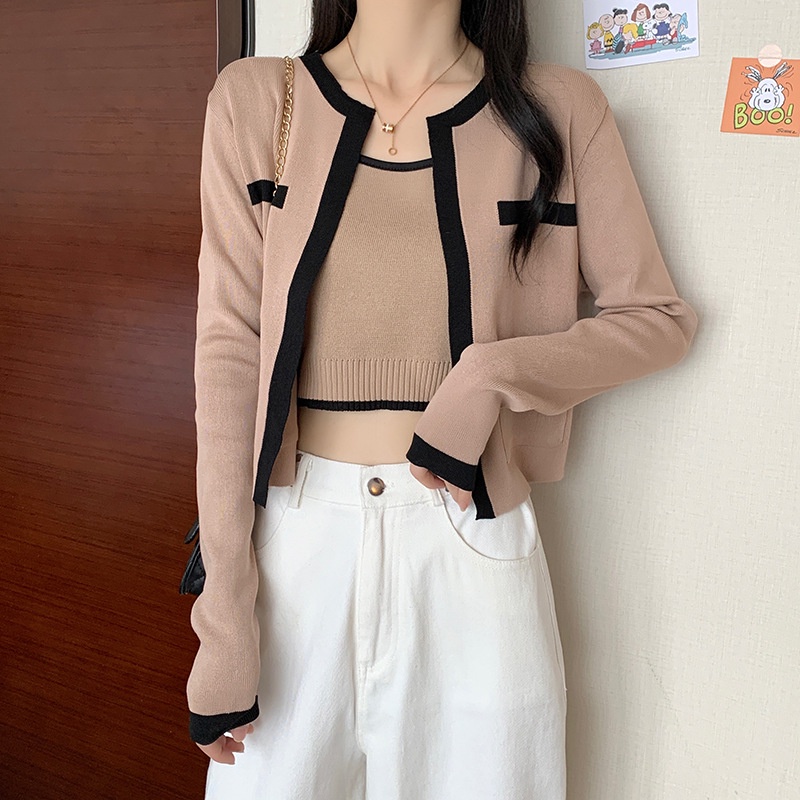 Jual CARDIGAN TANK-TOP SET 2 PCS | Shopee Indonesia