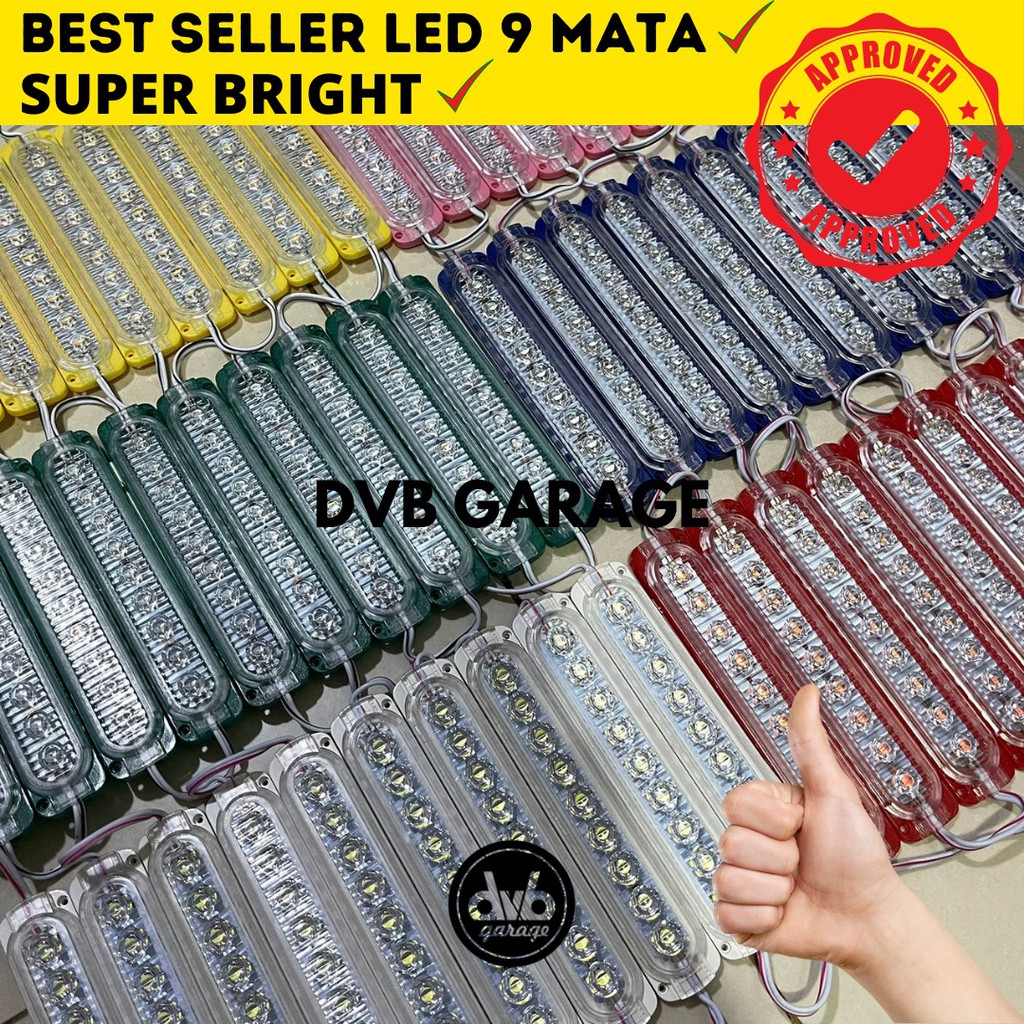 Jual LAMPU LED MODUL 9 MATA DC 12V & 24V UNIVERSAL - LAMP 12 24 VOLT ...