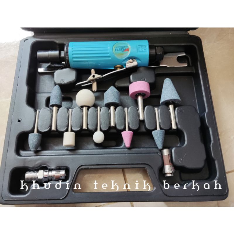 Jual Mesin Gerinda Angin 1/4 Set WUFU Air Die Grinder Kit WF -004A ...