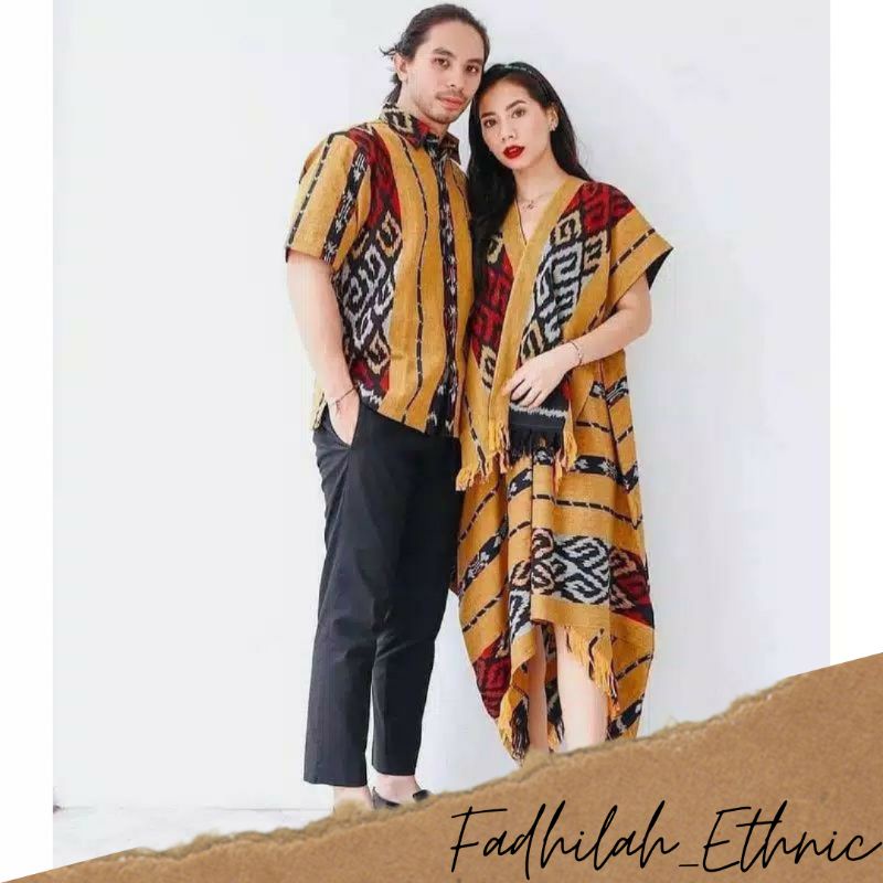 Jual baju sarimbit tenun-baju couple tenun-baju couple pasangan-baju ...
