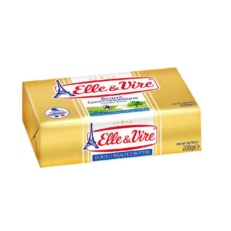 Jual Elle & Vire Unsalted Butter 200gr | Shopee Indonesia