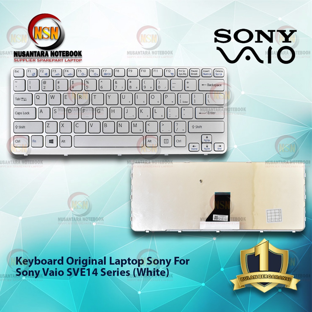 Jual Keyboard Original Laptop Sony Vaio SVE14 Putih Series | Shopee Indonesia