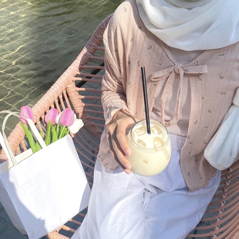 Jual Pierre flo tops | coqquette | korean cardigan | aesthetic cardi ...