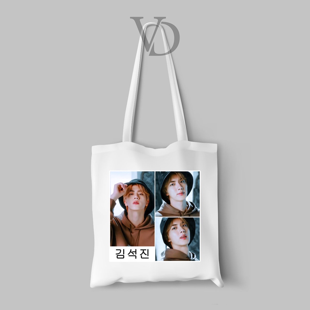 Jual JIN Tote bag totebag Kanvas ARMY/ tas belanja KOREA KPOP | Shopee ...