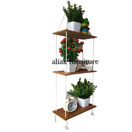 Jual RAK&RAK GANTUNG / HIASAN DINGDING MODEL 3 SUSUN TALI GANTUNG ...