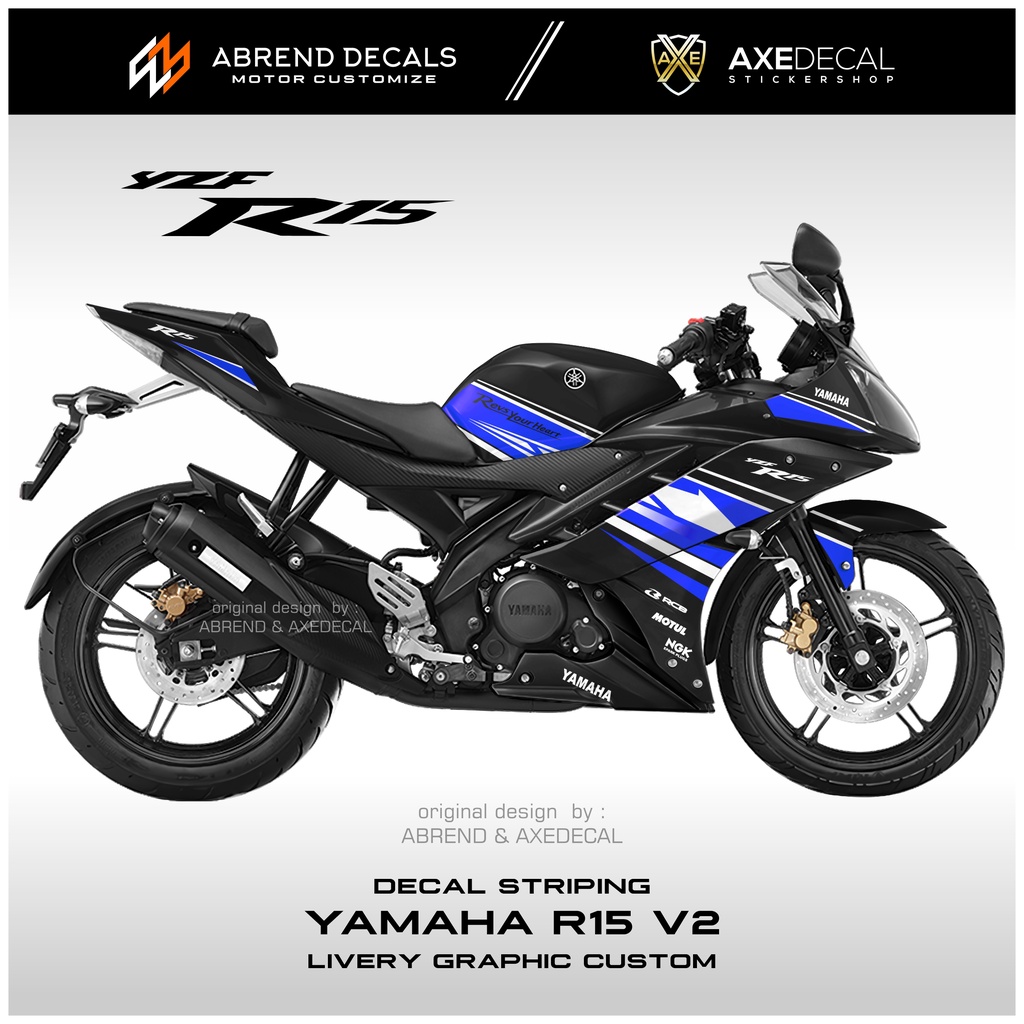 Jual Striping R15 V2 Graphic Custom / Stiker Motor Yamaha R15 V2 ...