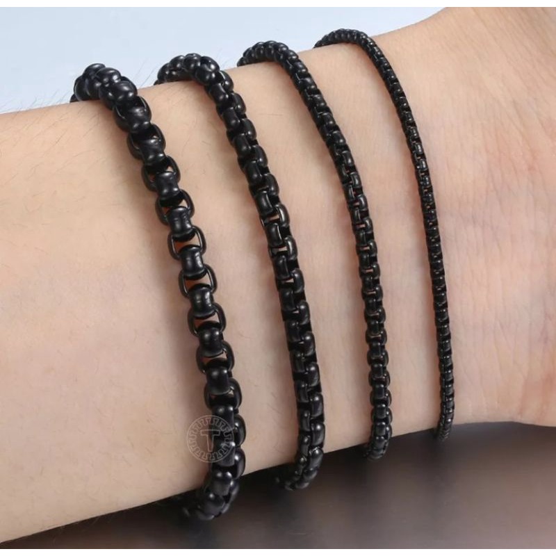 Jual Gelang Titanium Gelang Rolo Unisex Gelang Anti Karat | Shopee ...