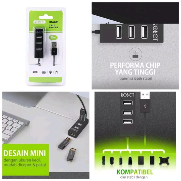 Jual USB Port / USB Hub Robot H140 | Shopee Indonesia