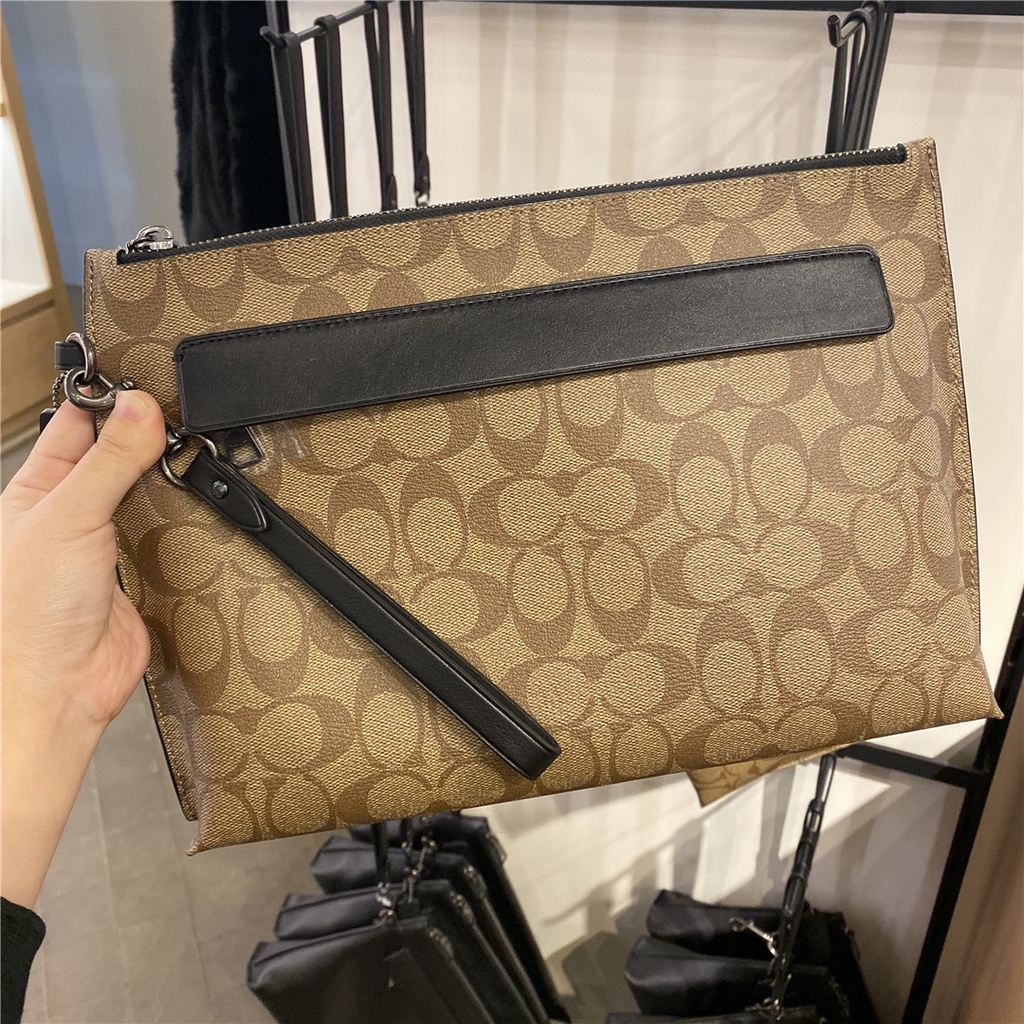 Jual Coach Clutch Wrist Bag Cowhide With PVC Material Men And Women Tas ...