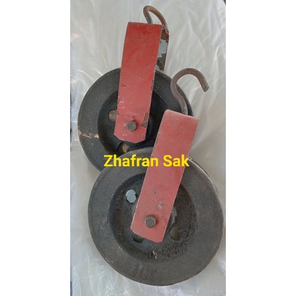 Jual Katrol kerekan roda sumur timba bangunan kuat/menimba | Shopee ...