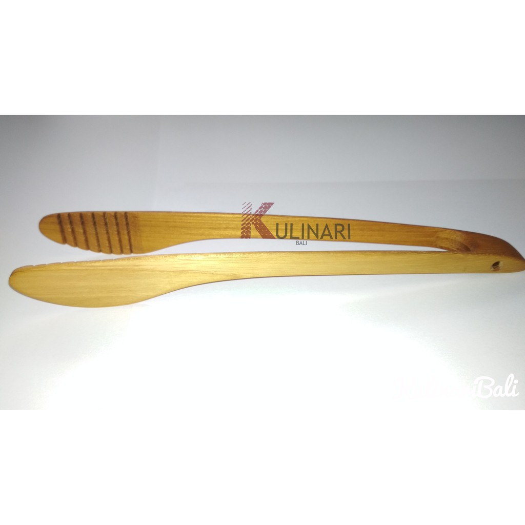 Jual WOODEN FOOD TONGS/PENCAPIT KUE DAN MAKANAN 24cm | Shopee Indonesia