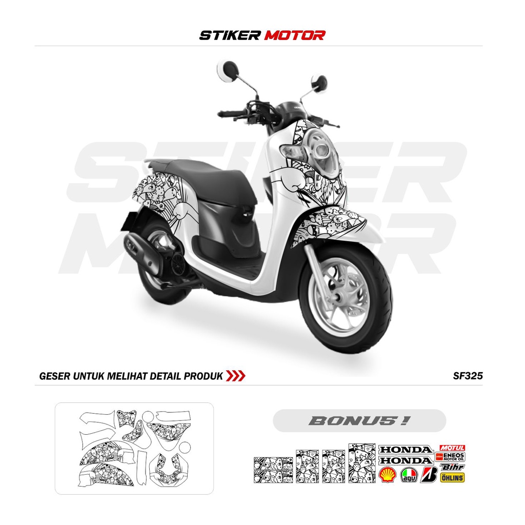 Jual DECAL STIKER SETIKER STICKER STRIKER STEAKER MOTOR SCOOPY 2017 ...