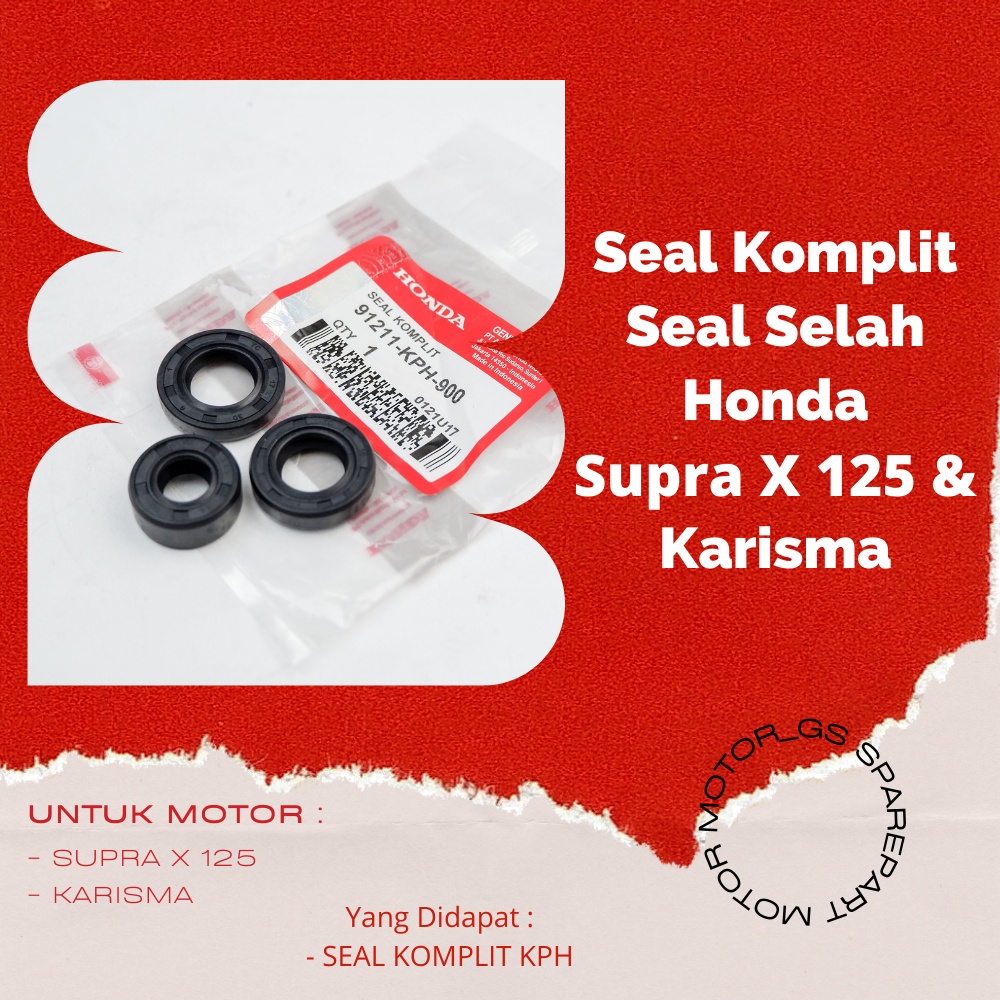 Jual Seal Komplit Honda Supra X 125 / Sil Gear, Sil Overan & Sil Selah Honda Supra X 125 - 91211 ...