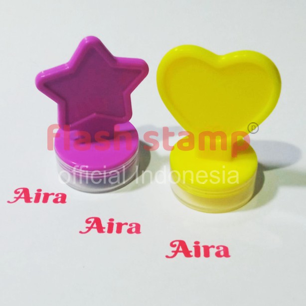 Jual Stempel Mini Karakter Custom Nama Emoticon Untuk Anak dan Tanda ...