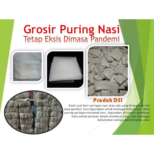 Jual Hello - 1 LEMBAR SIZE 65X65CM Kain Puring Nasi / Saringan Tahu ...