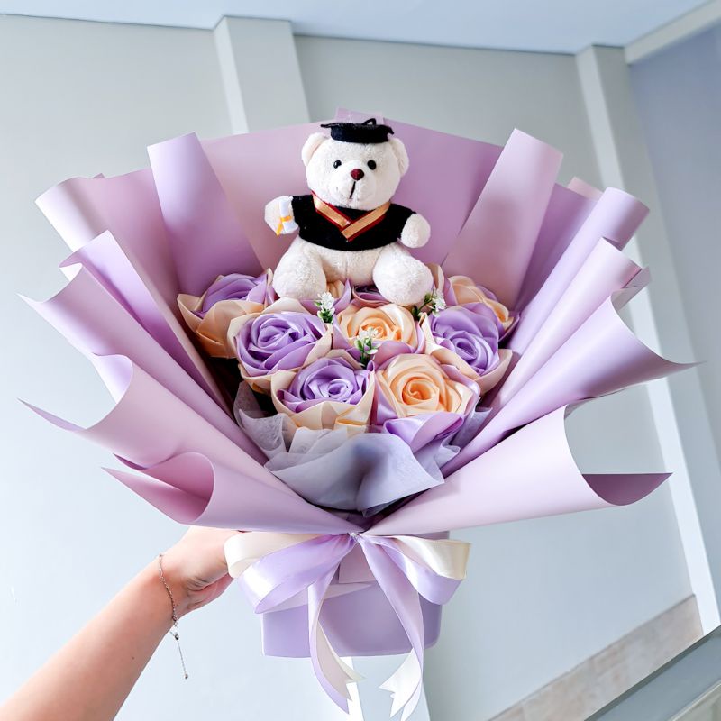 Jual BOUQUET BUNGA SATIN - BUKET GRADUATION - BUCKET BUNGA PALSU ...