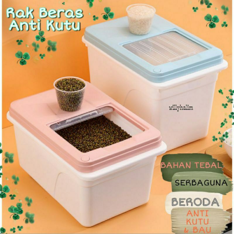 Jual Rak Beras Kotak Penyimpanan Kacang Makanan Biji Bijian Serbaguna ...