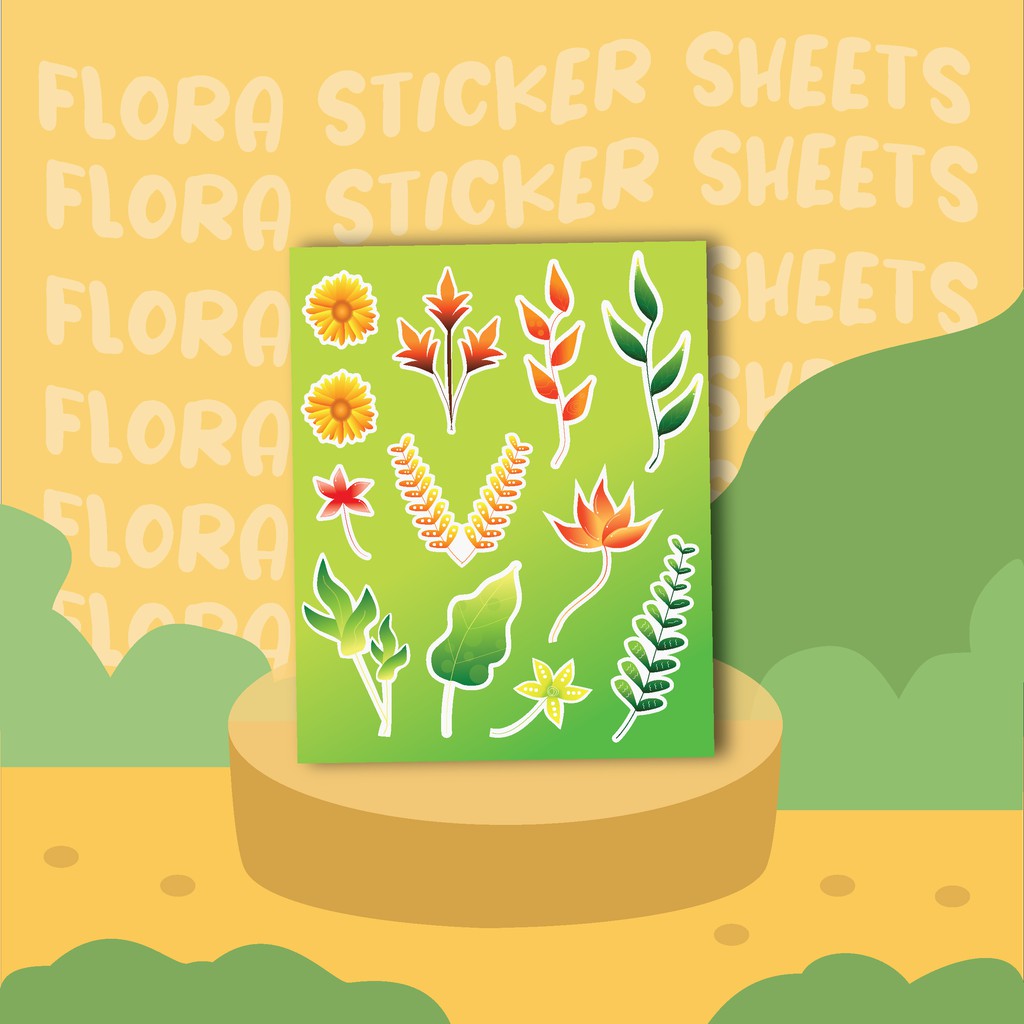 Jual FLORA STICKER SHEETS / STICKER JOURNAL / STICKERS FLOWERS ...