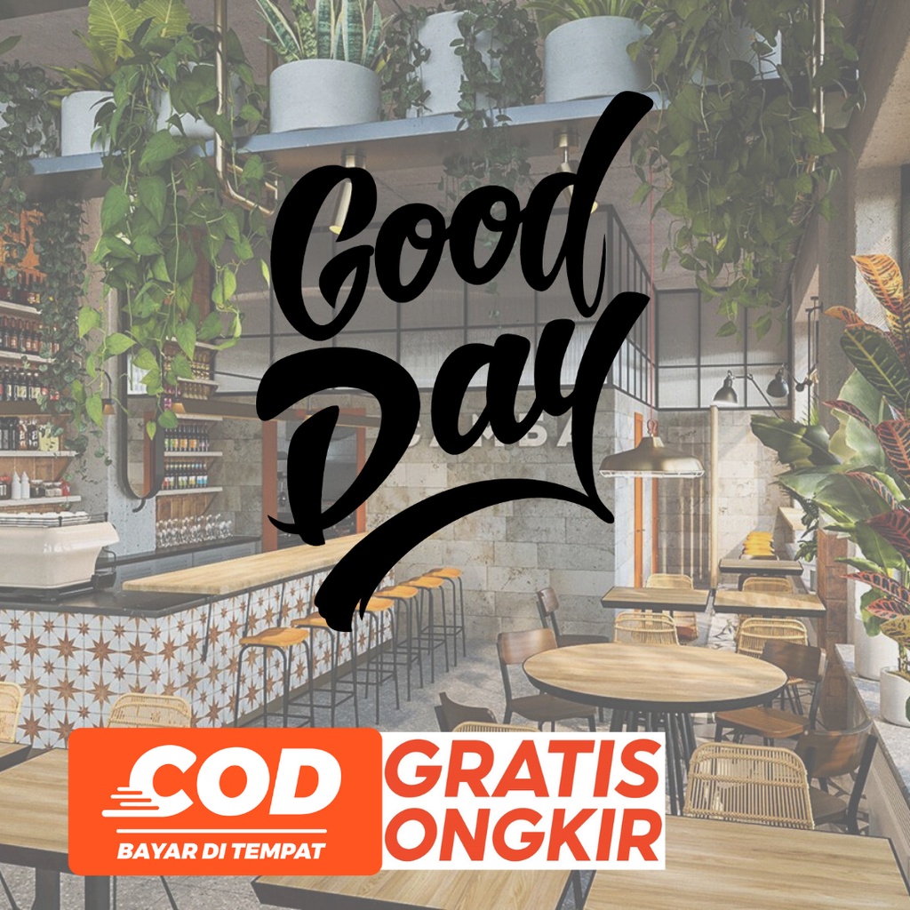Jual Stiker Dekorasi Dinding Cafe Burjo Warmindo Kaca Good Day | Shopee ...