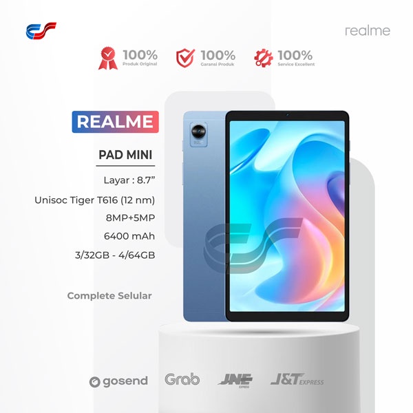 Jual Realme Pad LTE 3/32GB - Unisoc Tiger T616 - 6400mAH Fast Charging ...